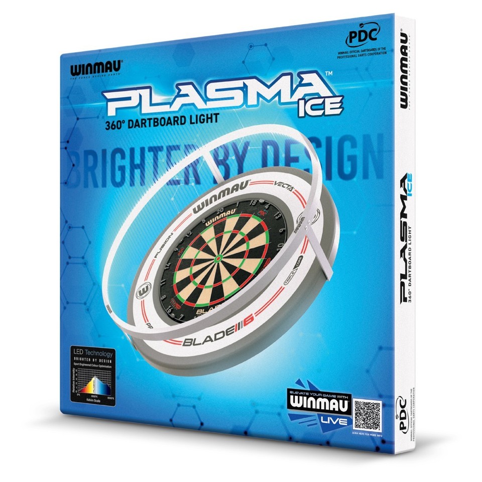 Plasma Ice Dartboard Surround Light & Pro-Line Original White Surround ...