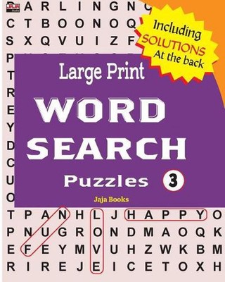 Large Print WORD SEARCH Puzzles 3 by Jaja Books (English) Paperback ...