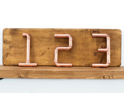 Copper Display Numbers For Shelving, Door Number & More | eBay UK
