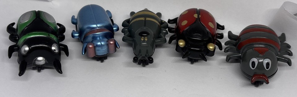 Set Of 5 Pull Back Bug Toys Ladybug Bee Spider 2.5 Inch Vintage | eBay