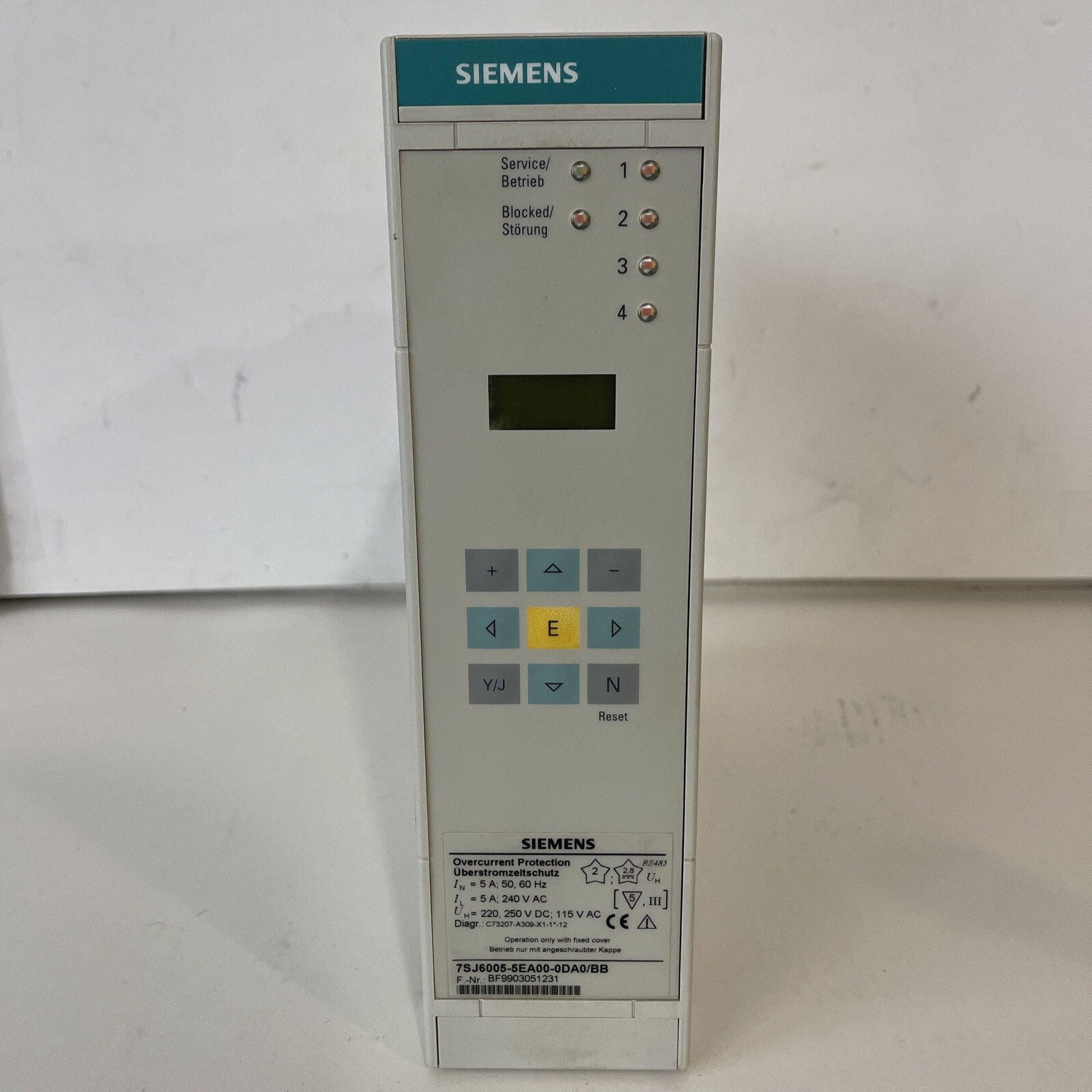 *NEW* SIEMENS 7SJ6005-5EA00-0DA0/BB Overcurrent Protection Relay ...