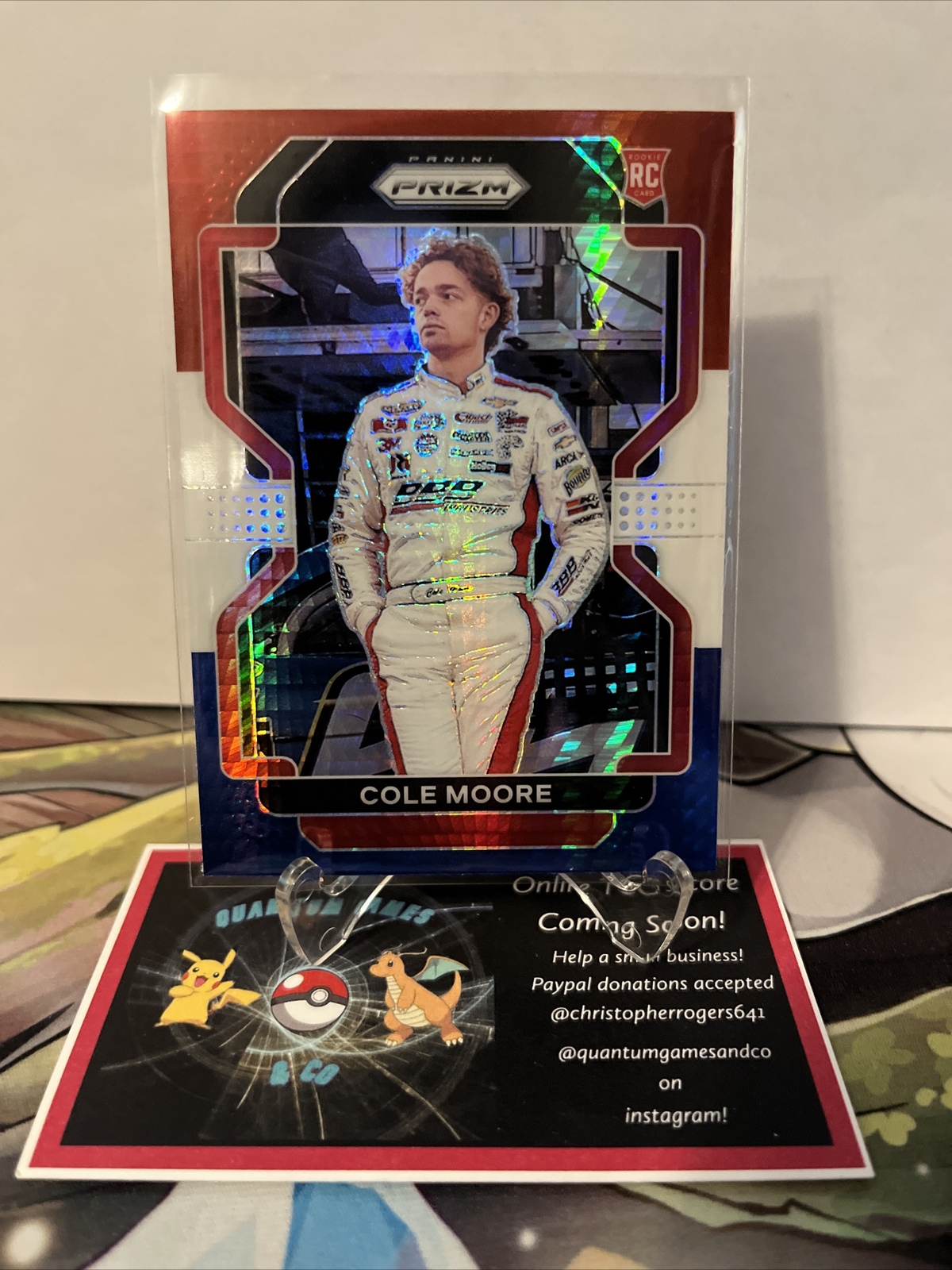 2022 Panini Prizm Racing RWB Red White Blue Parallel #29 Cole Moore | eBay