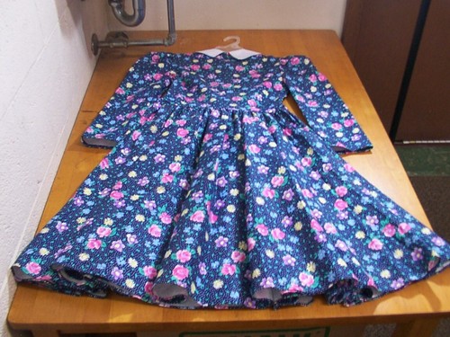 Sarah Kent Vintge Sarah Too Floral Dress With Cotton Pique Collar-Sz ...