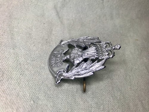 OBSOLETE Scottish Police Metal Cap Badge With Semper Vigilo Motto | eBay