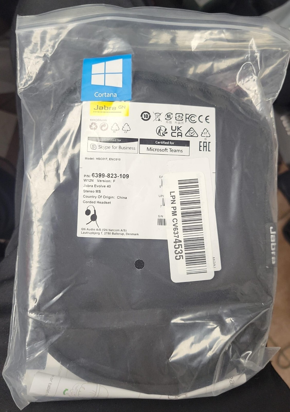 Jabra Evolve 40 MS Stereo Black Headsets W/ ENC010 & Zipper Case | eBay