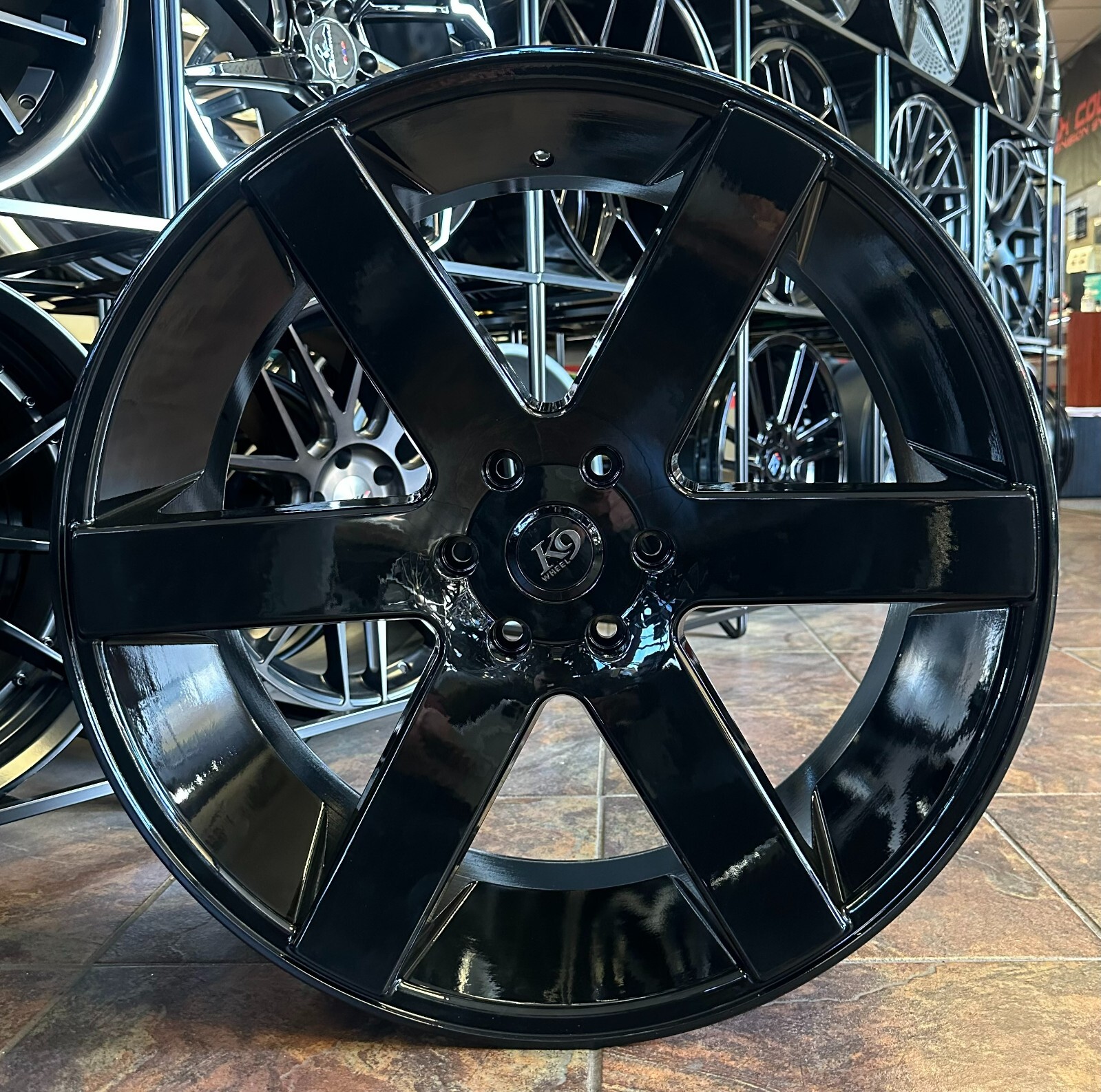 24" Lexani K9 Wheels Gloss Black 10" x 6x139.7 | 78.1 mm Hub | 30 ...
