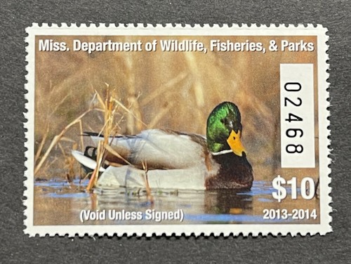 WTDstamps - 2013 MISSISSIPPI - State Duck Stamp - Mint OG NH | eBay
