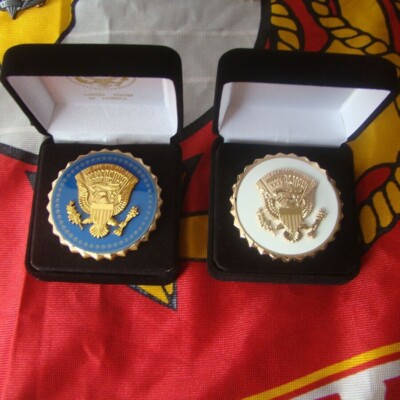 US PRESIDENTIAL SERVICE PRESIDENT IDENTIFICATION INSIGNIA METAL BADGE ...