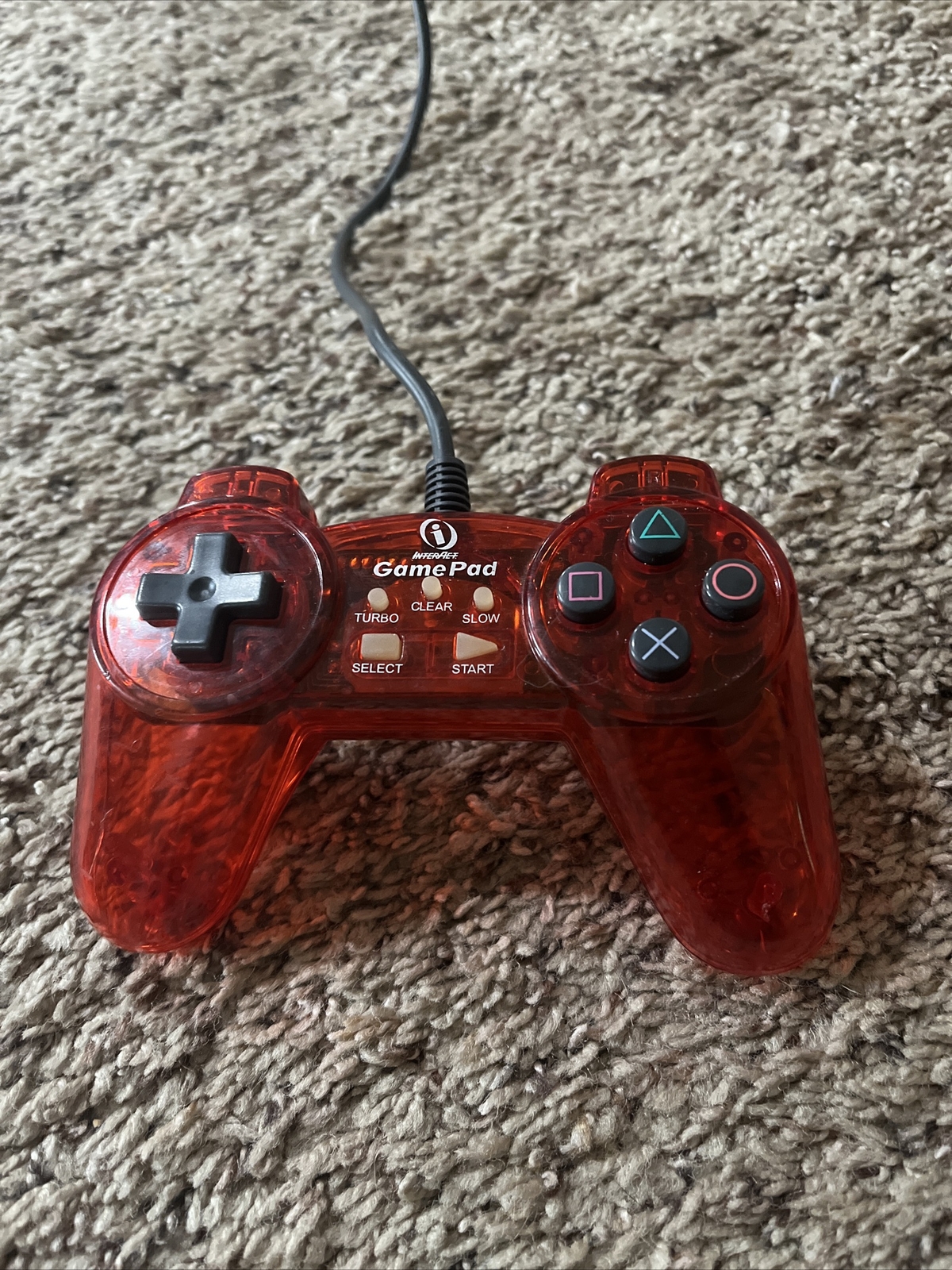 Interact Performance Game Pad Colors Controller RED CLEAR Sony ...