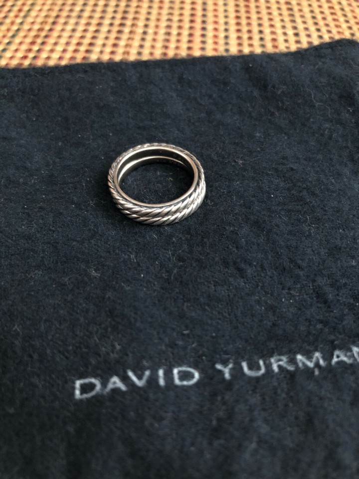 DAVID YURMAN RINGS-CABLE COLLECTIBLES STACK-SS-SET OF 2-EX! | eBay