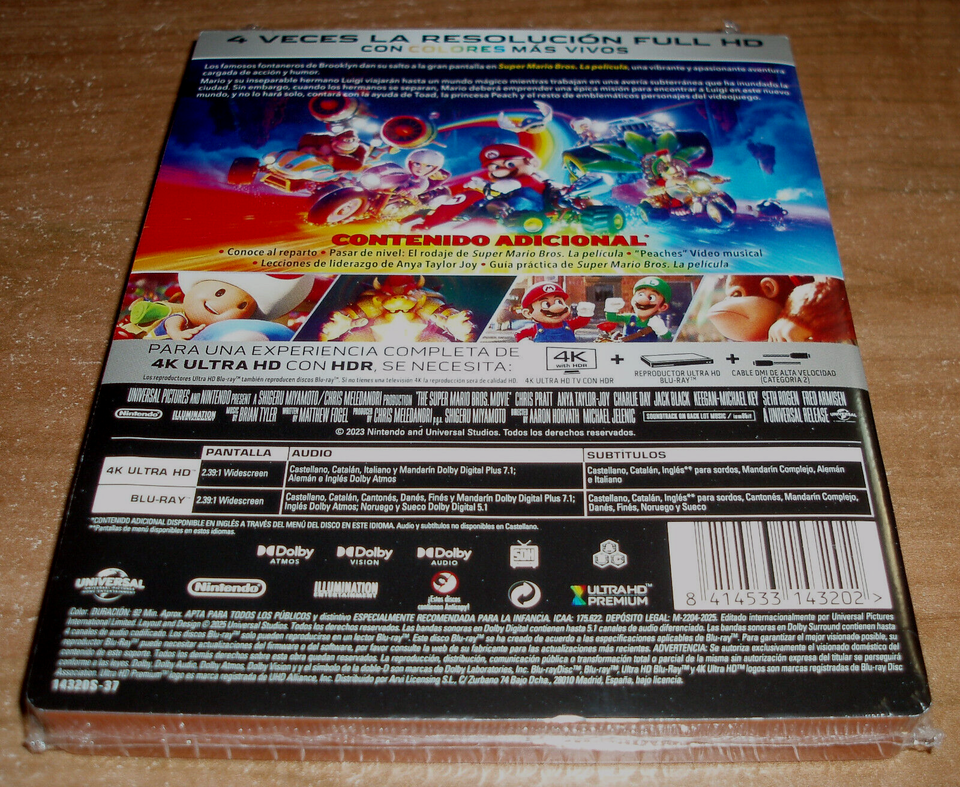 Super Mario Bros (The Super Mario Bros. Movie) 4K + Blu-Ray New ...