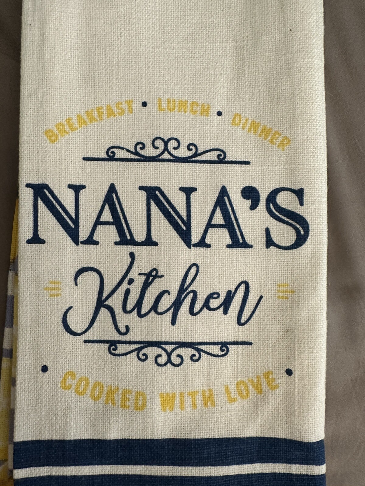 Real Simple “Nana’s Kitchen” Set Of 2 Kitchen Tea Towels White & Blue Lemons NWT | eBay