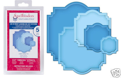 Spellbinders Nestabilities LABELS 22 TWENTY TWO 5 DIES S4-346 Cut ...