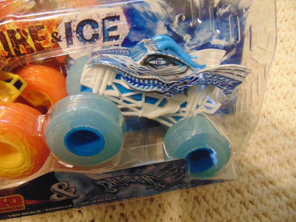 2024 FIRE & ICE MAX-D & DRAGON SPIN MASTER Monster Jam TRUCKS | eBay