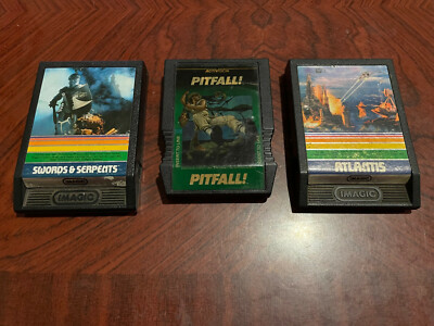 Intellivision Games x 3 - Pitfall, Atlantis and Swords & Serpents - Pal ...
