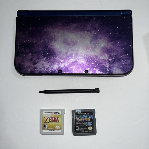 Nintendo 3DS XL - Purple Galaxy Edition Console - USA English With 2 ...