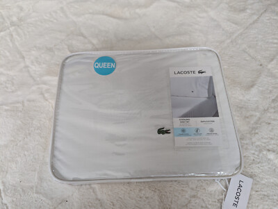 LACOSTE sheet set QUEEN Cotton 100% White | eBay