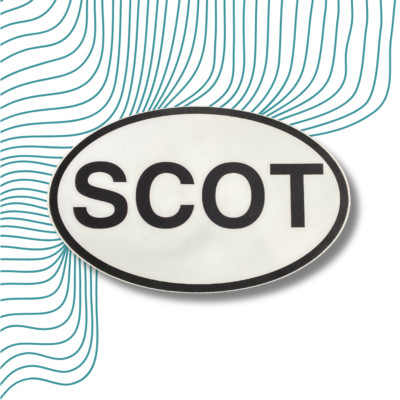 SCOT Car Bumper Sticker Classic Style Shape Scotland Scottish Souvenir ...