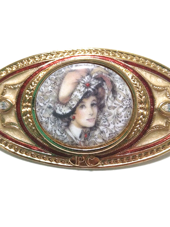 VTG RARE AVON PRESIDENT HandPainted Porcelain Portrait Lady Art Deco ...