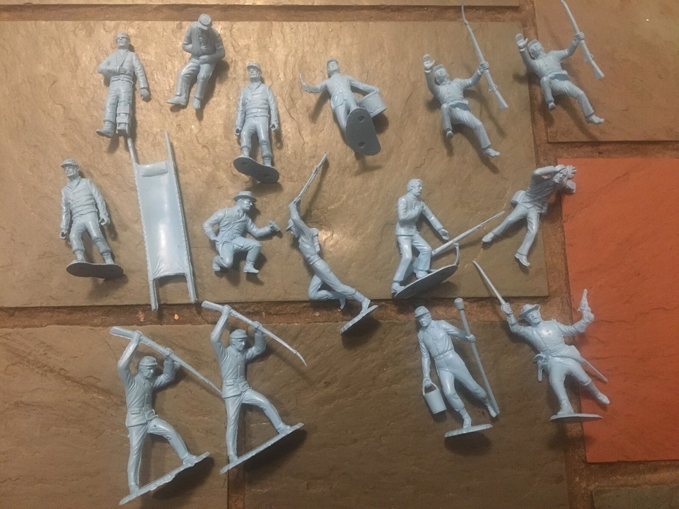 MARX CIVIL WAR BLUE AND GREY PLAYSET FULL SET OF UNION CENTENNIAL ...