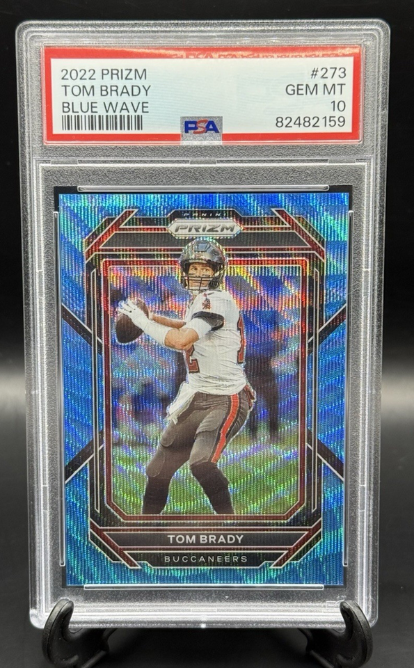 2022 Panini Prizm Blue Wave SP /199 Tom Brady #273 Graded PSA 10 Gem ...