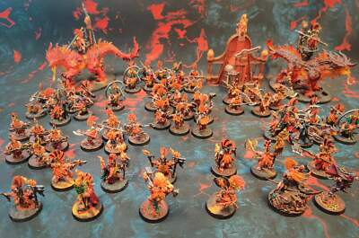 Warhammer Age of Sigmar Fyreslayers Army - Well Painted BE138 | eBay