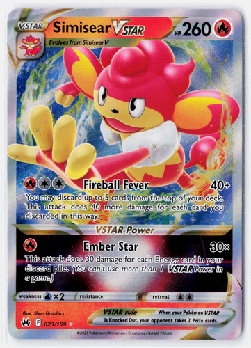 Simisear VSTAR | #23/159 | Holo Rare | Crown Zenith | Pokemon TCG | eBay