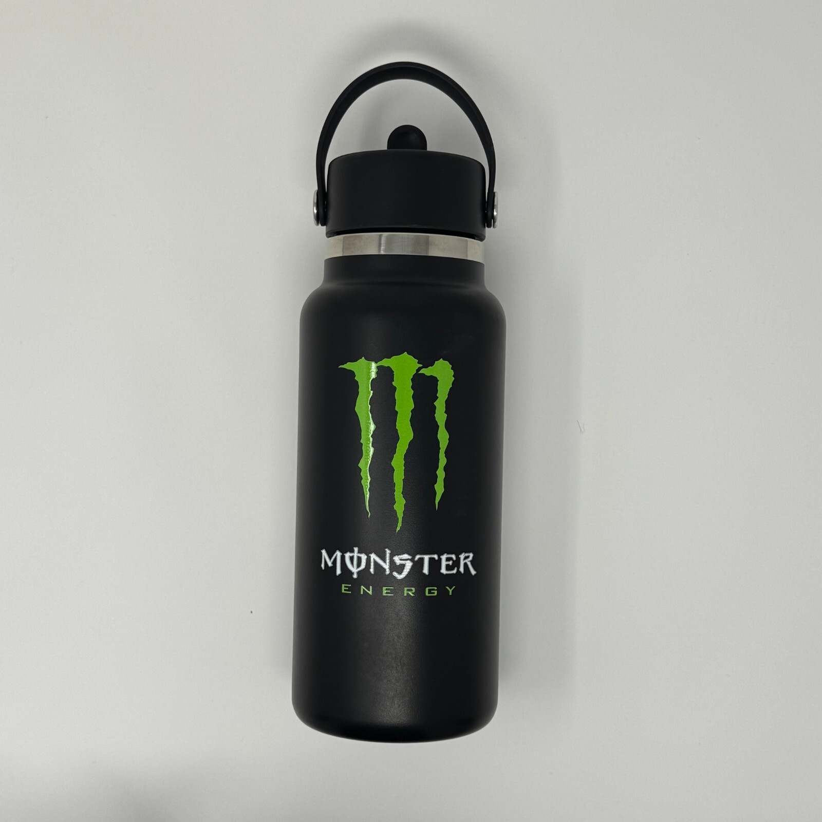 Monster Energy Hydro Flask 32oz Water Bottle, Black Stainless Steel