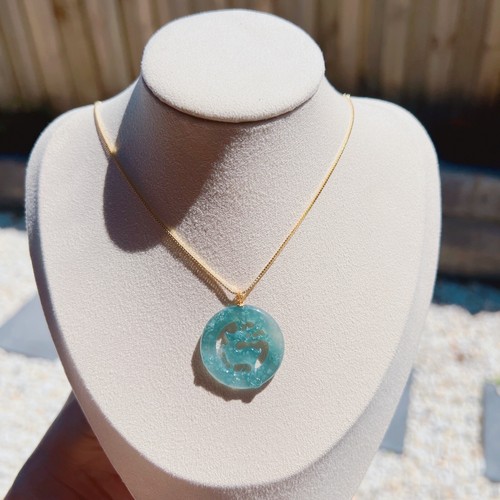 Sale! Natural A Grade Burma Jade Ice Blue Jade Pendant With 18K Gold ...
