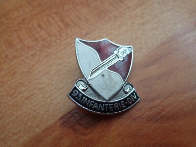 VINTAGE 70S 93 INFANTERIE DIV 93RD INFANTRY DIVISION ENAMEL MILITARY ...