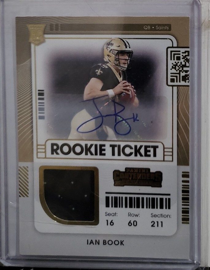 2021 Panini Contenders Ian Book RPA Rookie Ticket RTS-IBO Auto Patch RC ...