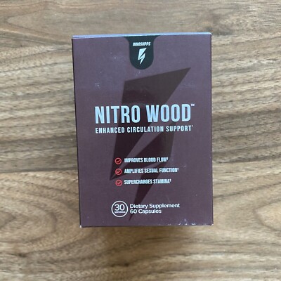 NITRO WOOD Enhanced Circulation Sexual Support Nitric Oxide InnoSupps ...