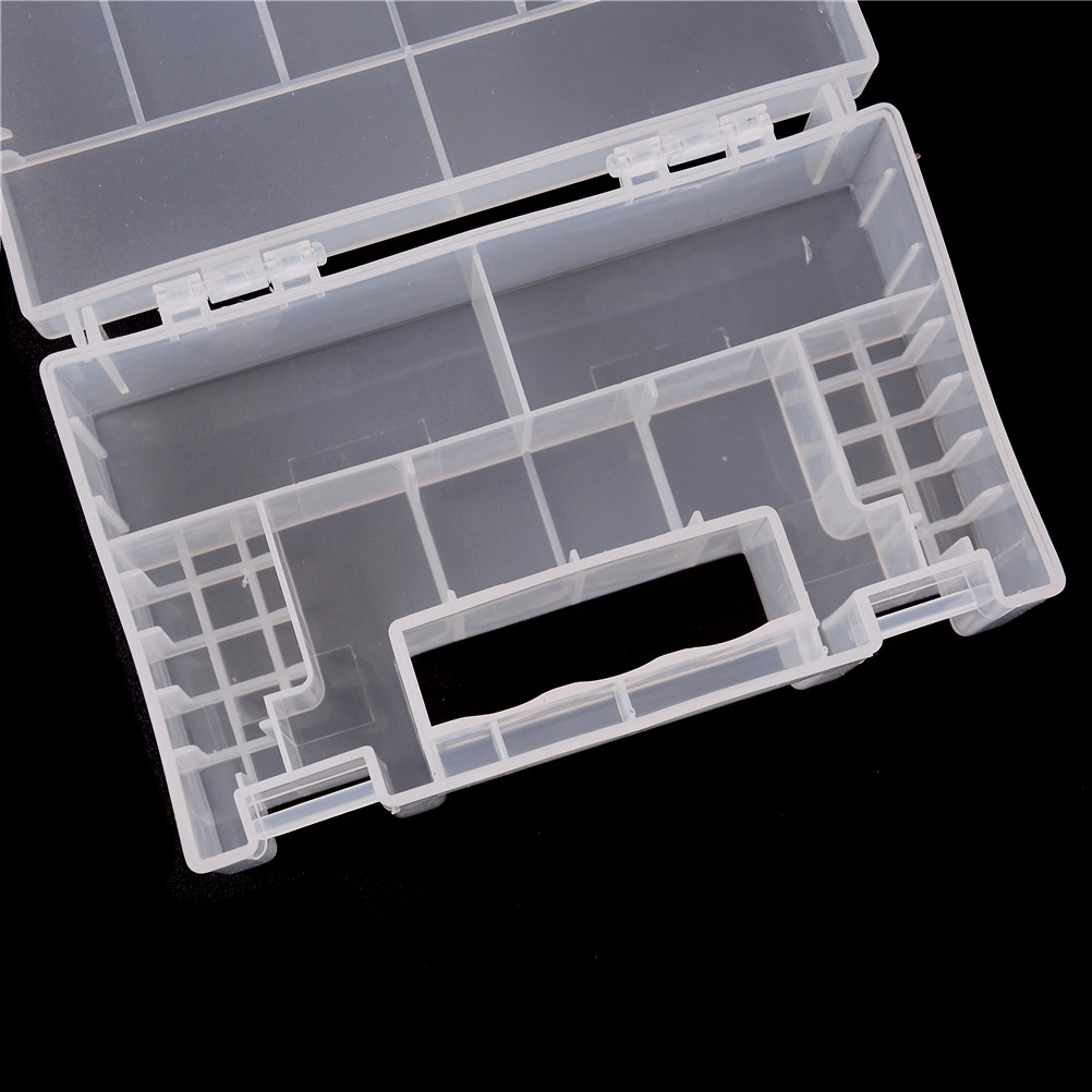 Large Portable Hard Plastic Battery Case Holder Storage Box for AA AAA ...