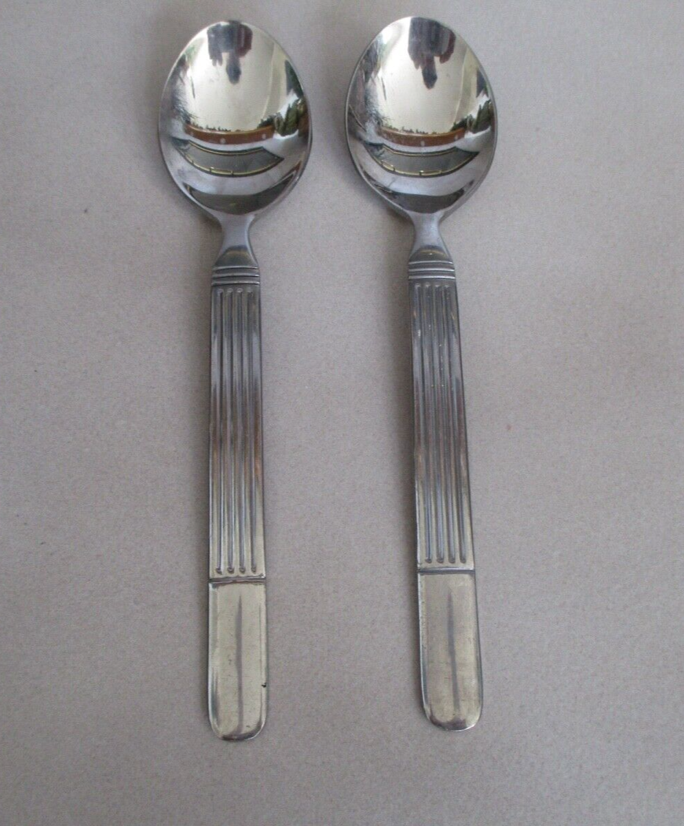 2 Oneida Athena Teaspoons Stainless Flatware Set of 2 Teaspoons | eBay