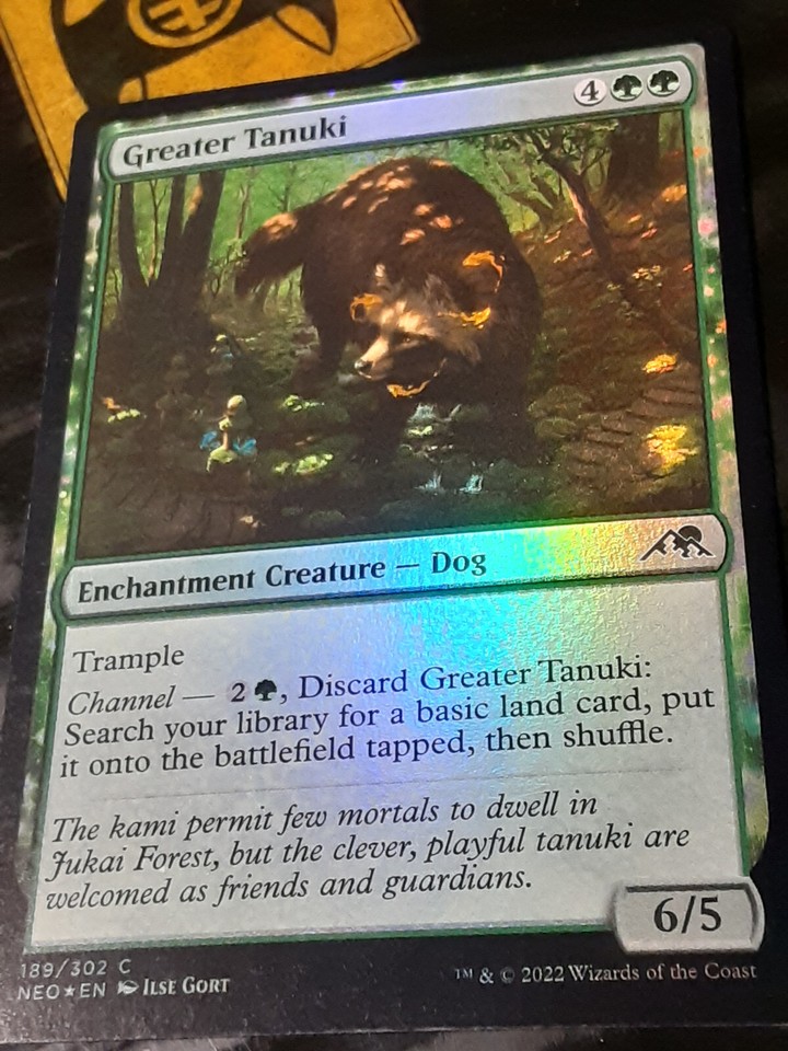 Greater Tanuki FOIL , Kamigawa Neon Dynasty , NM, MTG , FREE SHIPPING ...