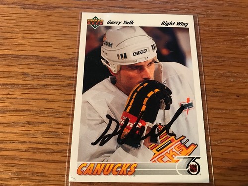 Garry Valk signed autograph auto 1991-92 UD Hockey Trading Card | eBay