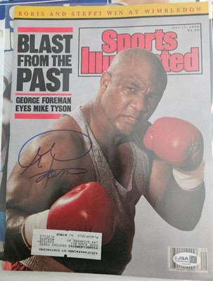 George Foreman Signed Autographed SI Cover Boxing JSA LOA | eBay