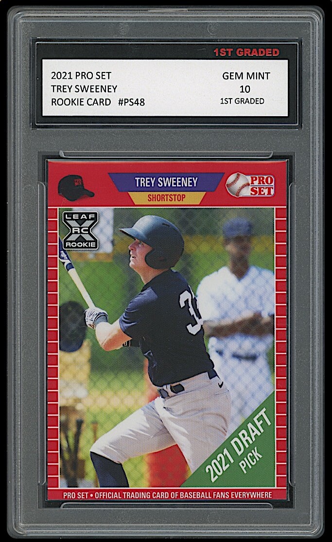 TREY SWEENEY 2021 PRO SET (LEAF) 1ST GRADED 10 ROOKIE CARD RC #PS48 NY ...