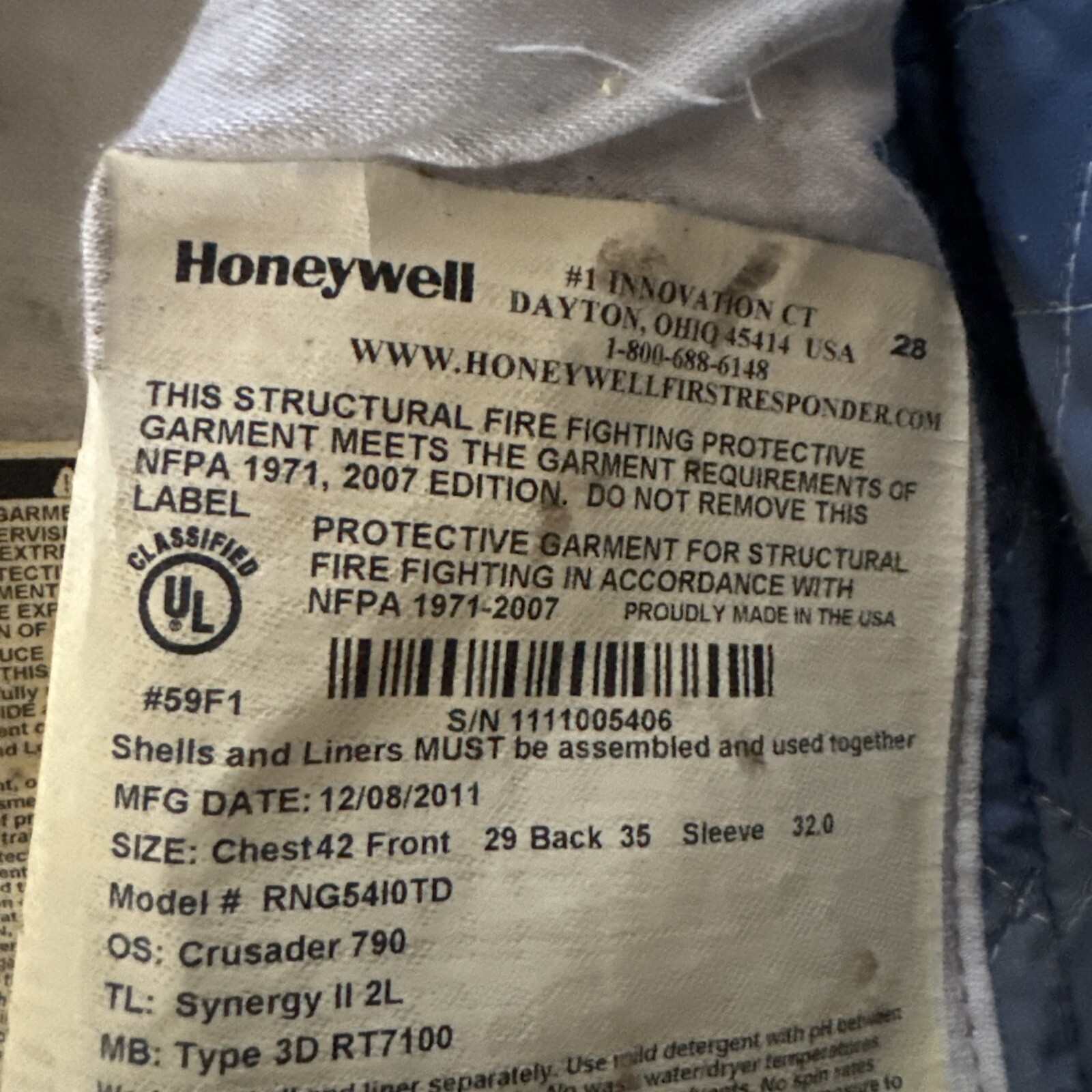 Morning Pride Turnout Coat Size 42 Chest Bunker Jacket | eBay