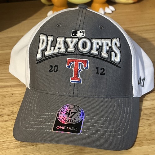 Grey Texas Rangers 2012 PLAYOFFS MLB adjustable Baseball Cap Hat 47 ...
