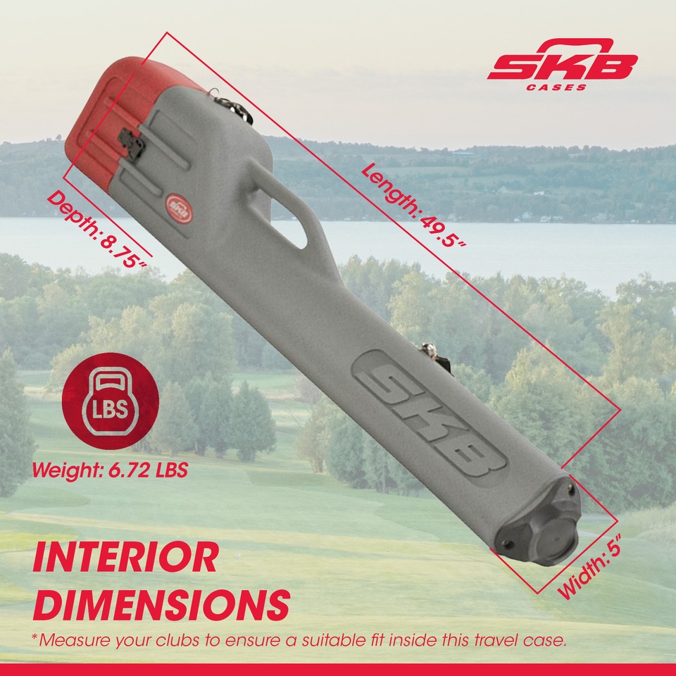 SKB Cases Hard Plastic Roto Sunday Golf Club Airline Travel Case (Open ...
