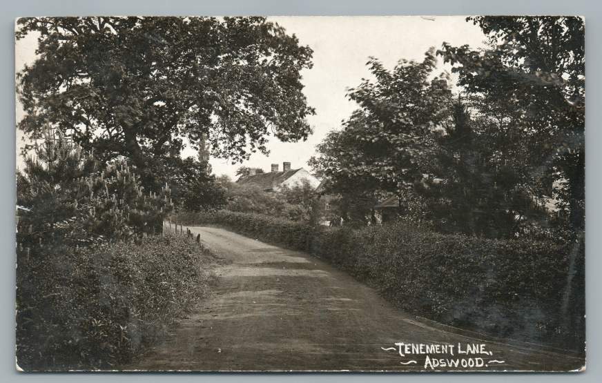 Tenement Lane ADSWOOD England RPPC Antique STOCKPORT Real Photo ...