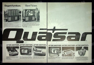 Quasar Electronics TV VCR Turntable 1980 Print Magazine Ad Poster ...