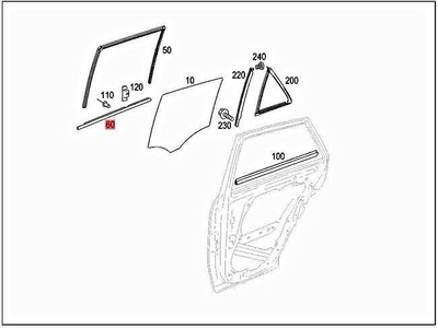 Genuine Garnish Moulding MERCEDES W164 SUV 1646905680 | eBay
