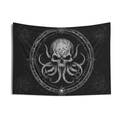 Pirate Flag Cthulhu Eldritch Cosmic Tapestry Wall Decor 36"x26" | eBay