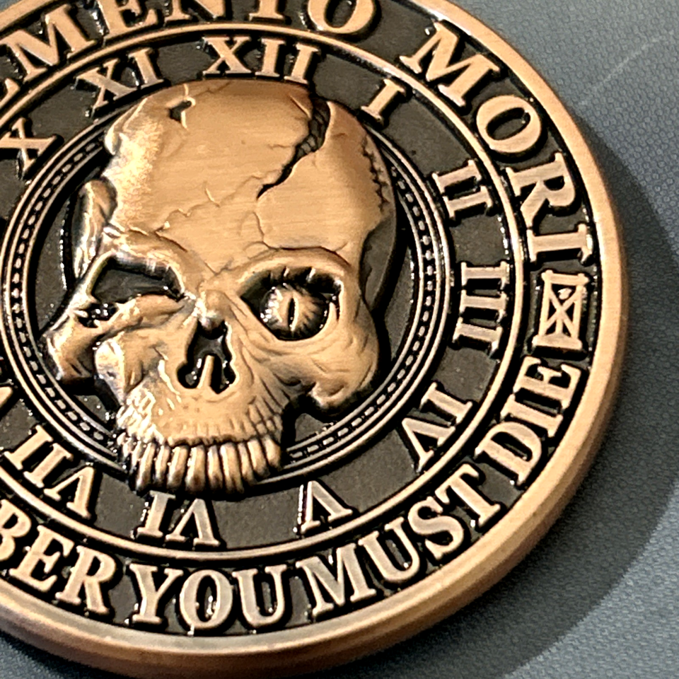 Memento Mori Skull Lucky 3D Pocket Piece Coin | eBay