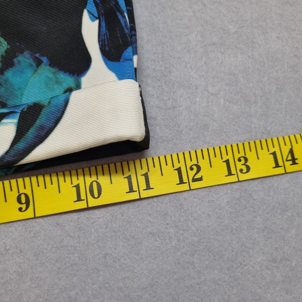 Portmans Blue Floral Tailored Shorts AU 8 Euro Summer Holiday Easy Care ...