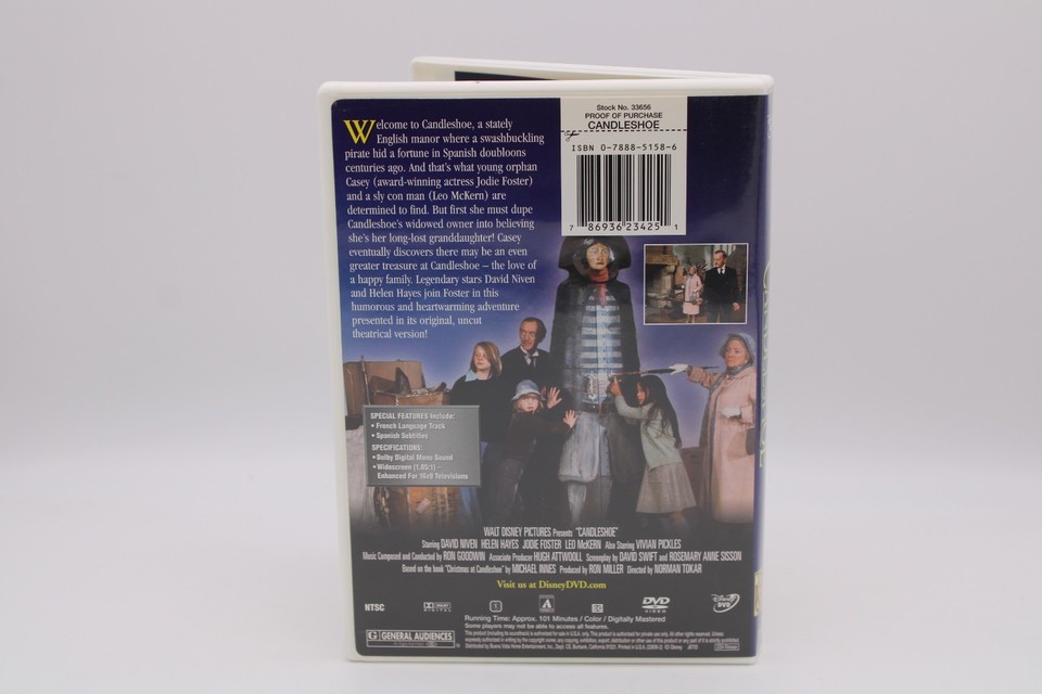 Candleshoe (DVD) 1977 Disney David Niven Jodie Foster Helen Hayes+ ...