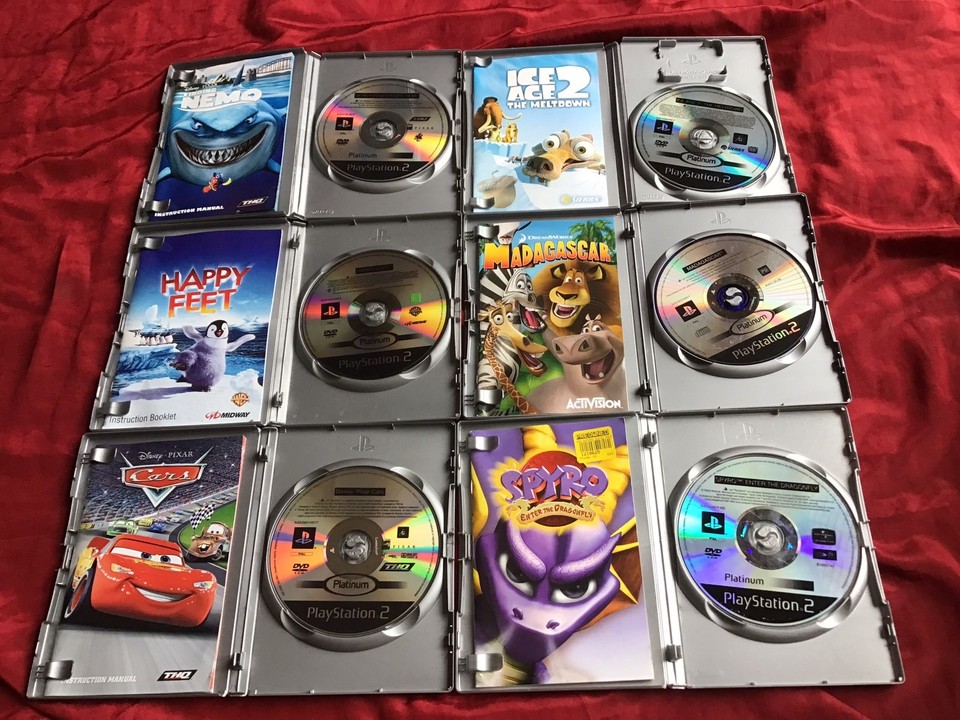 PLAYSTATION 2 GAMES LOT PS2 PLATINUM-SPYRO ENTER THE DRAGONFLY-CARS ...