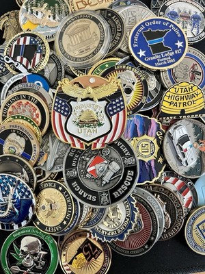 10 Police/Law Enforcement Challenge Coin Lot Various States ...